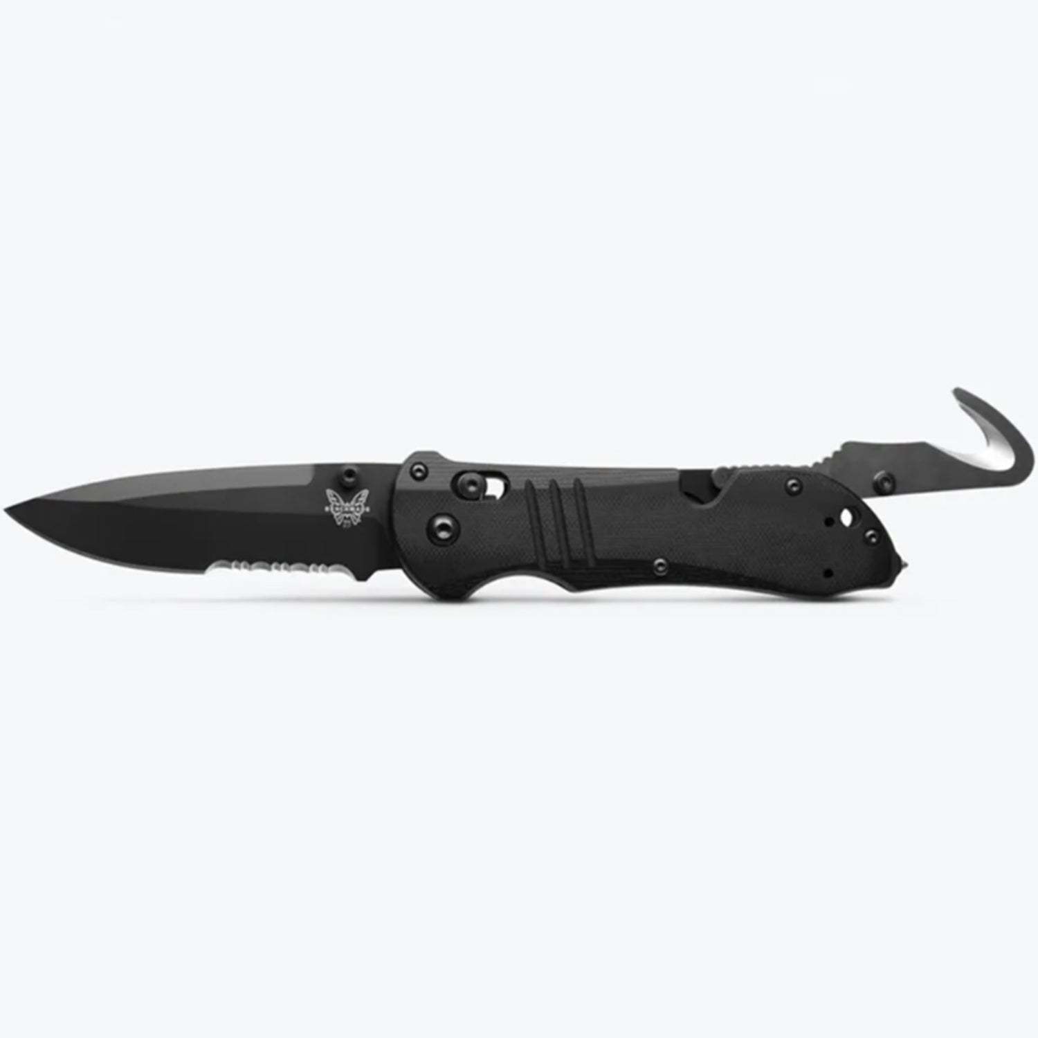 Benchmade 917SBK Tactical Triage Black G10 Axis Folding Knife With Hoo ...