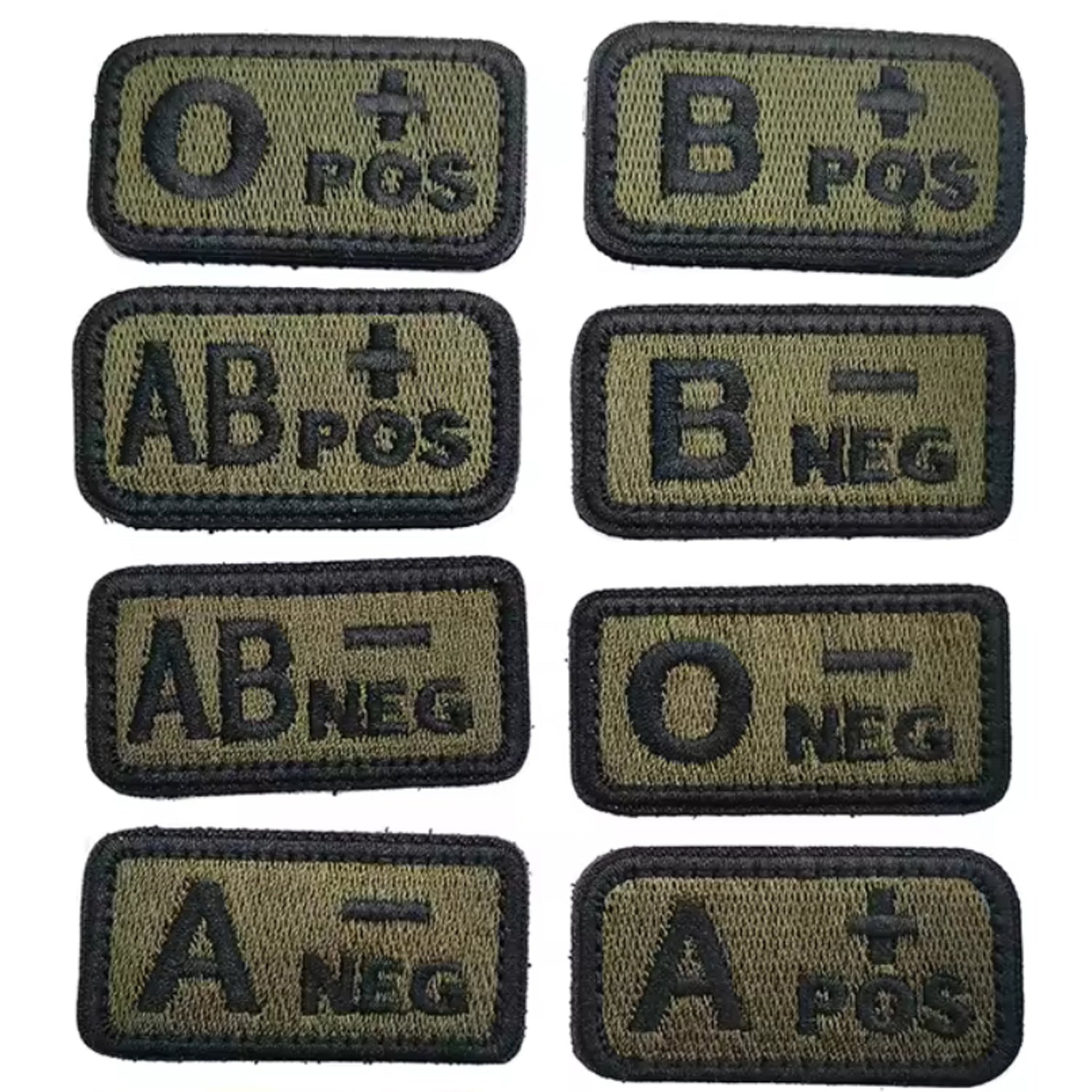 Stealth Ops Gear Small Blood Type Embroidery Patch OD Green – Morale ...