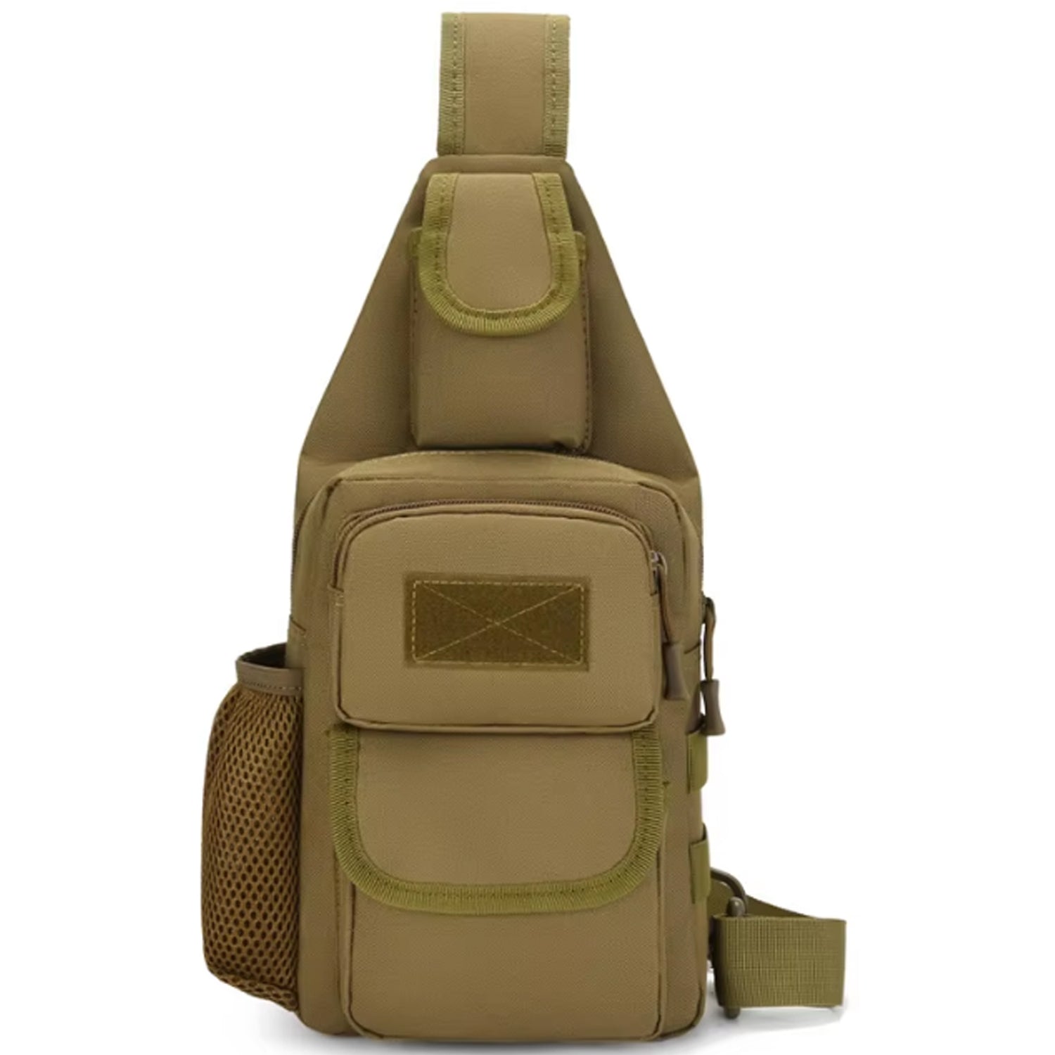 Tactical Sling Bag Chest Daypack Dark Tan – Morale Patches Australia