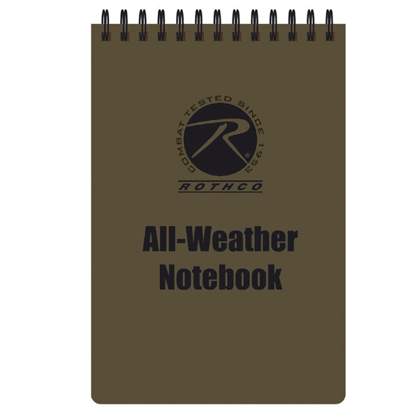 Rothco All-Weather Waterproof Notebook 15.5cm x 10cm Coyote – Morale ...